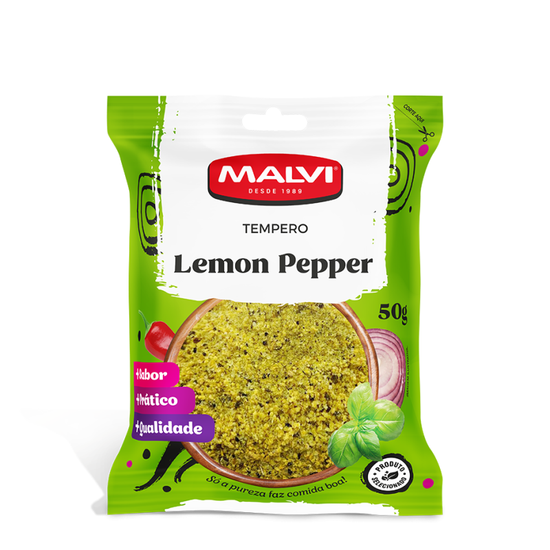 MALVI BRASIL - LEMON PEPPER 50G (SACHÊ)